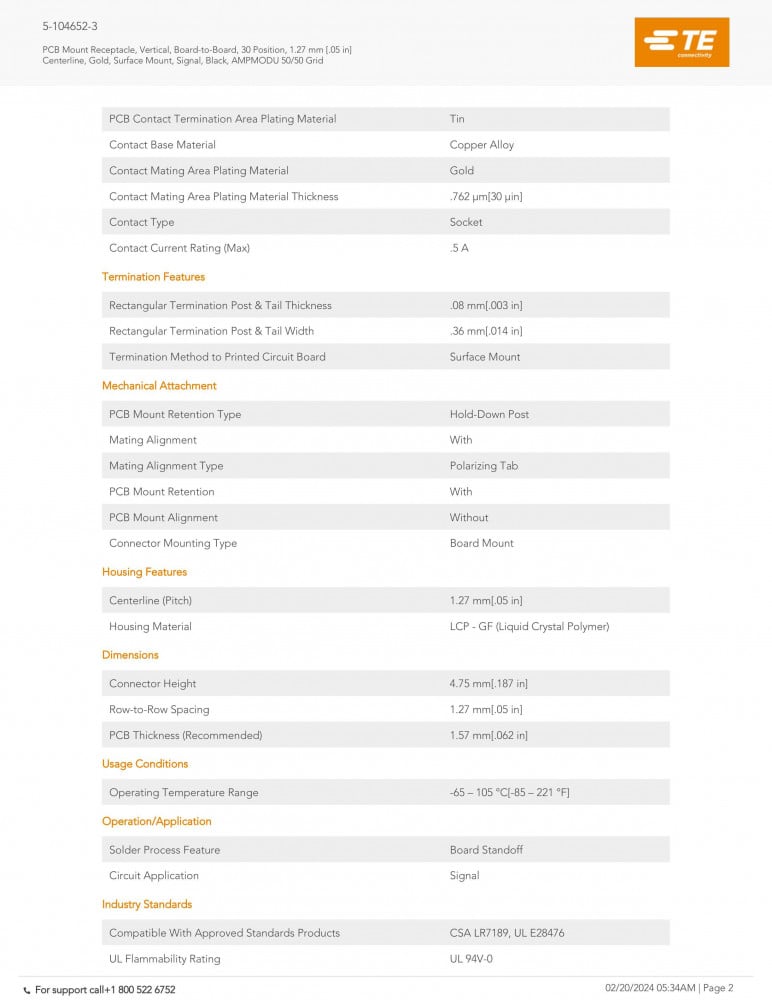 TE Connectivity 5-104652-3 document page 2