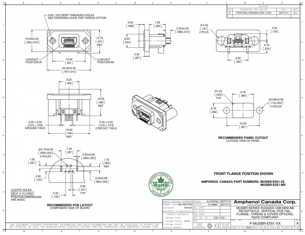 MUSBRE55130 technical drawing page 2