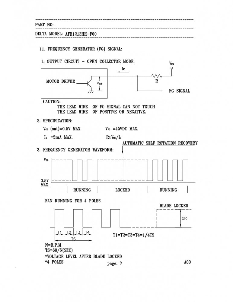 AFB1212HH-F00 FG signal specification