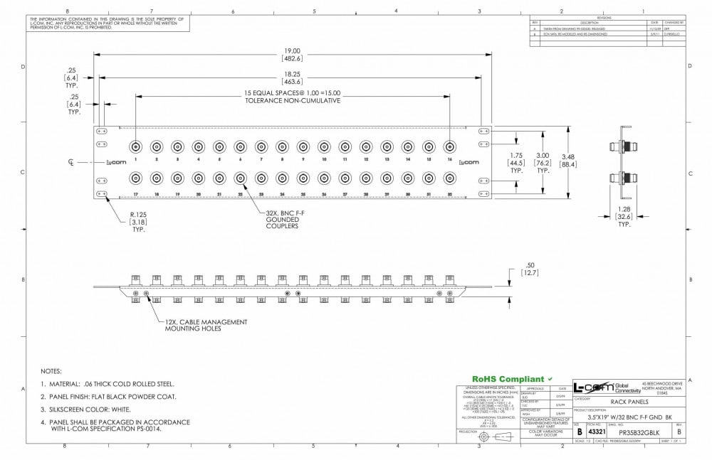 PR35B32GBLK technical document page