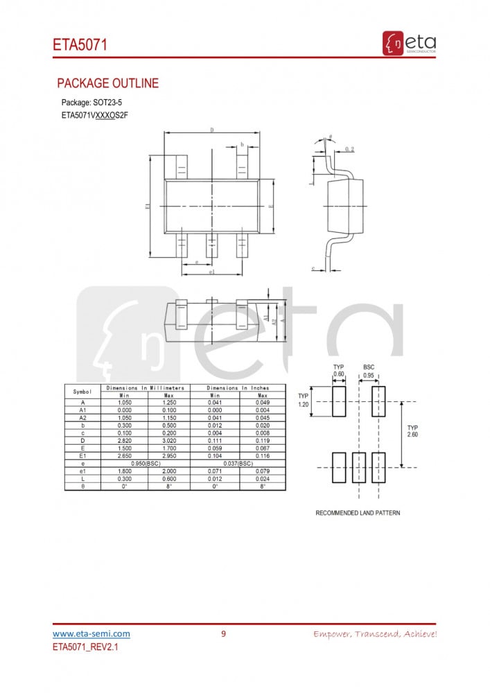 ETA5071 datasheet page 9