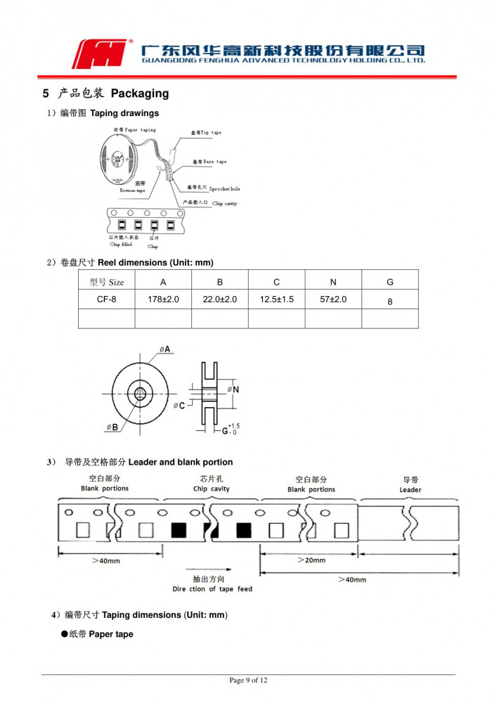 FH VHF100505HQ series approval sheet page 10