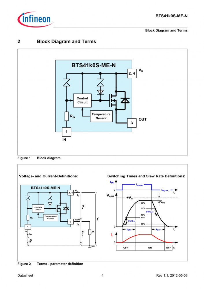 BTS41K0S-ME-N datasheet page 4