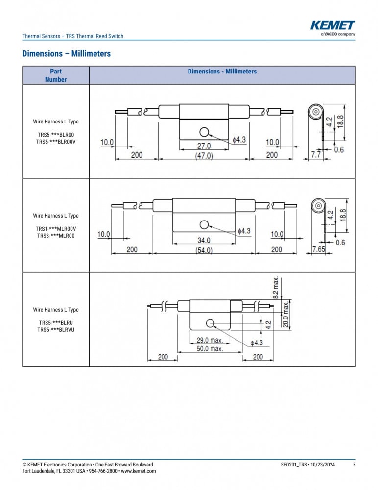 KEMET TRS datasheet page 5