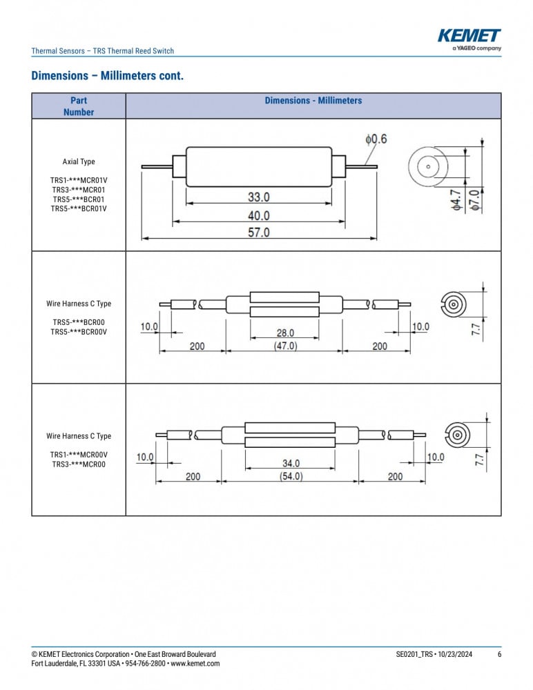 KEMET TRS datasheet page 6