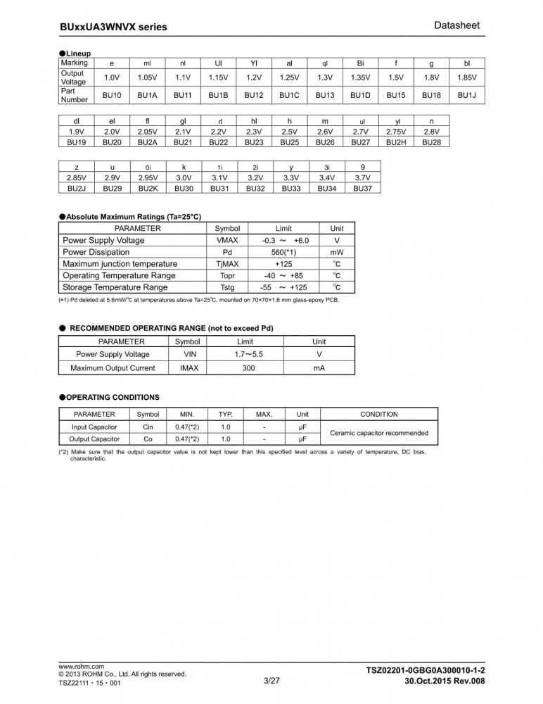 ROHM BU33UA3WNVX-TL technical document page 3