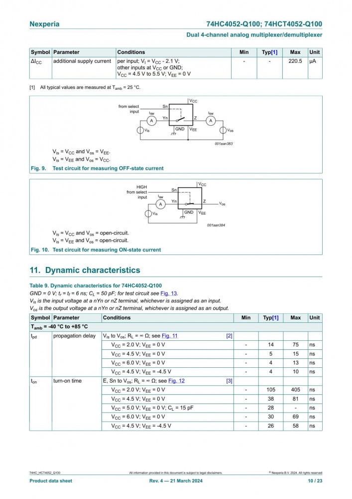 74HCT4052D-Q100 datasheet page 10