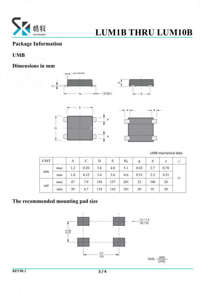 LUM10B datasheet page 3