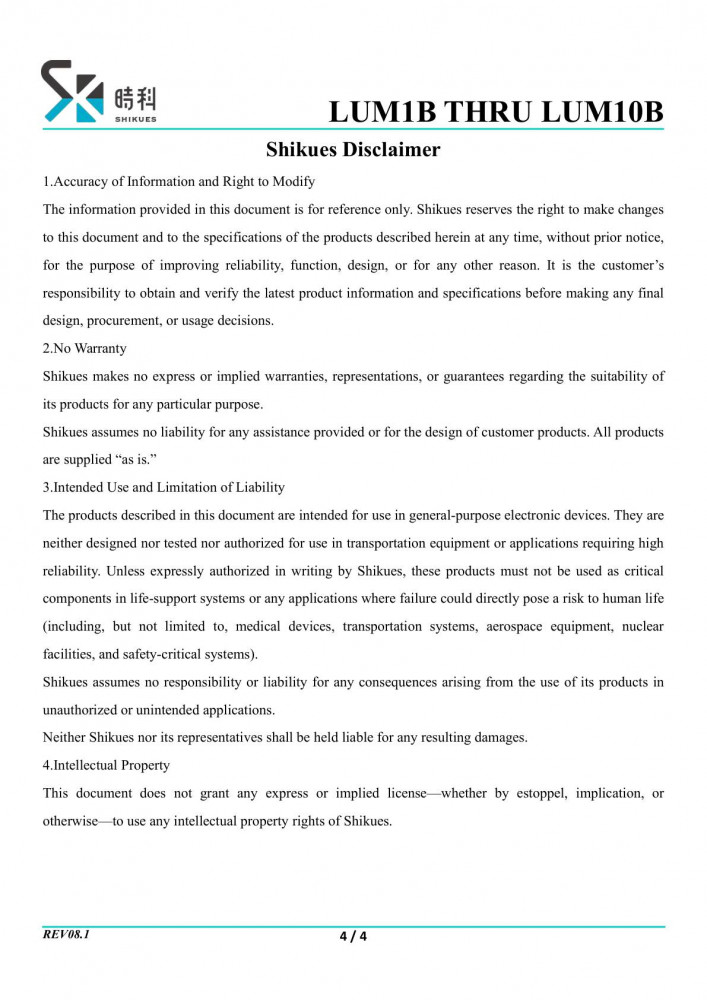 LUM10B datasheet page 4