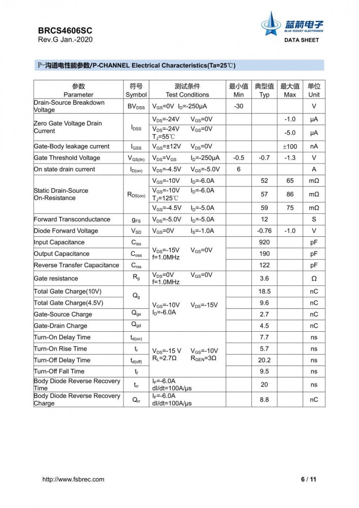 BRCS4606SC datasheet page 6