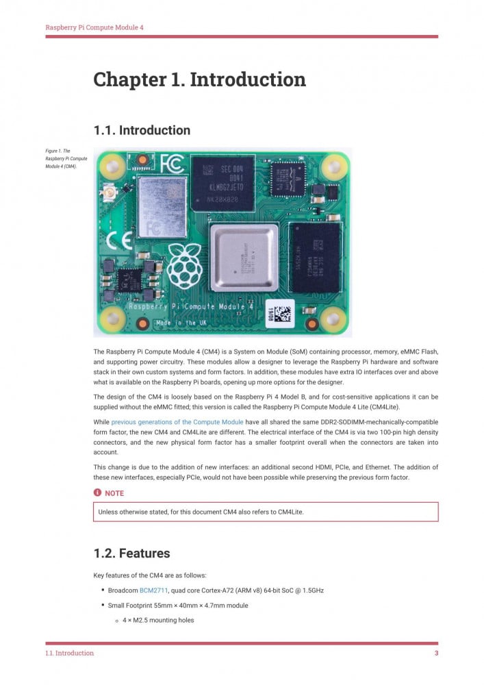Raspberry Pi CM4 documentation page 4