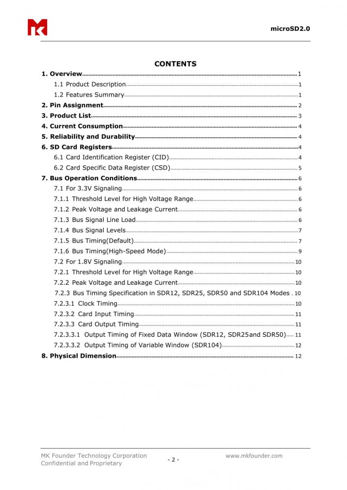 MKUS512M-IXKU1 datasheet page 2