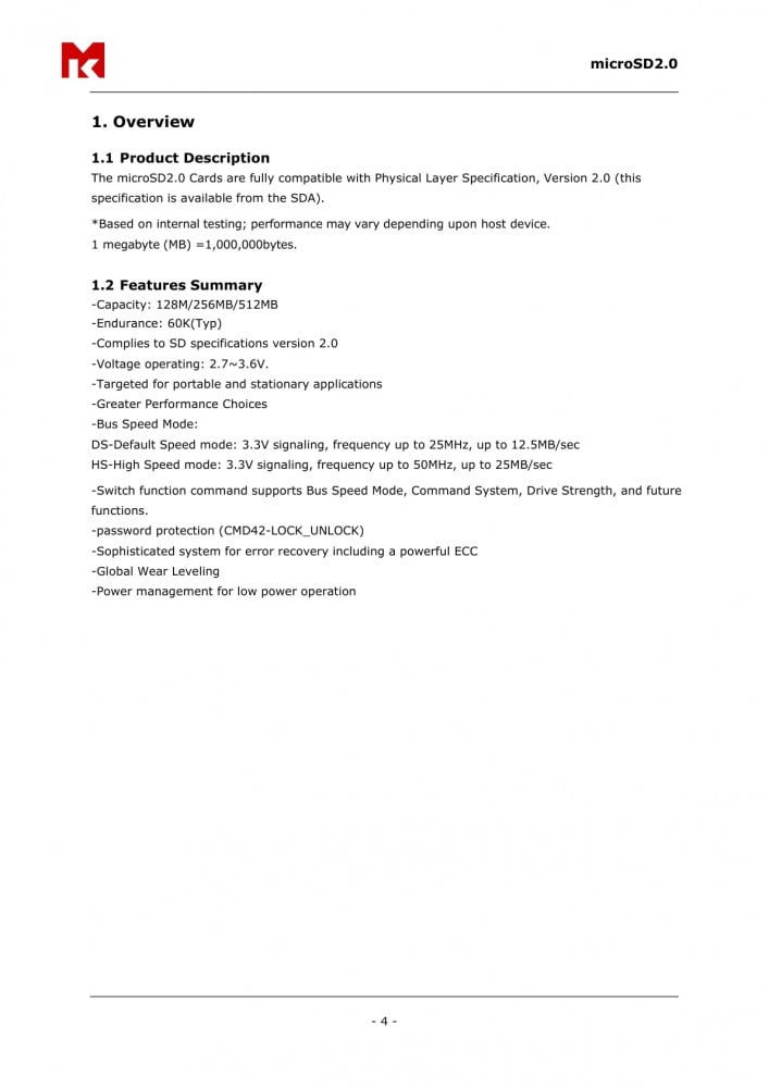 MKUS512M-IXKU1 datasheet page 3