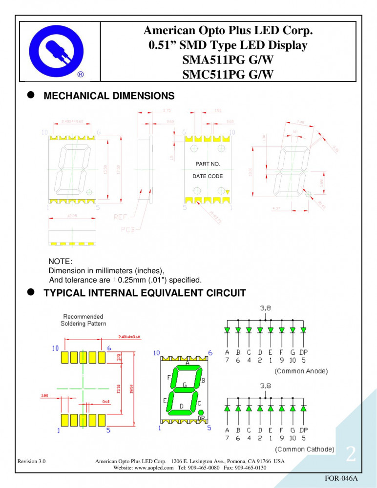 SMC511PG product documentation page 2