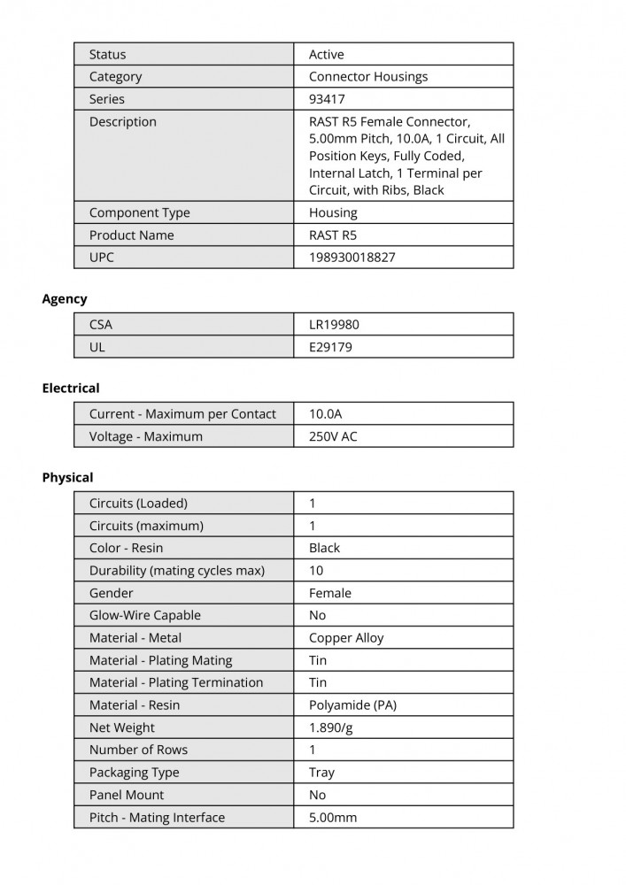934170001 product document image, page 2