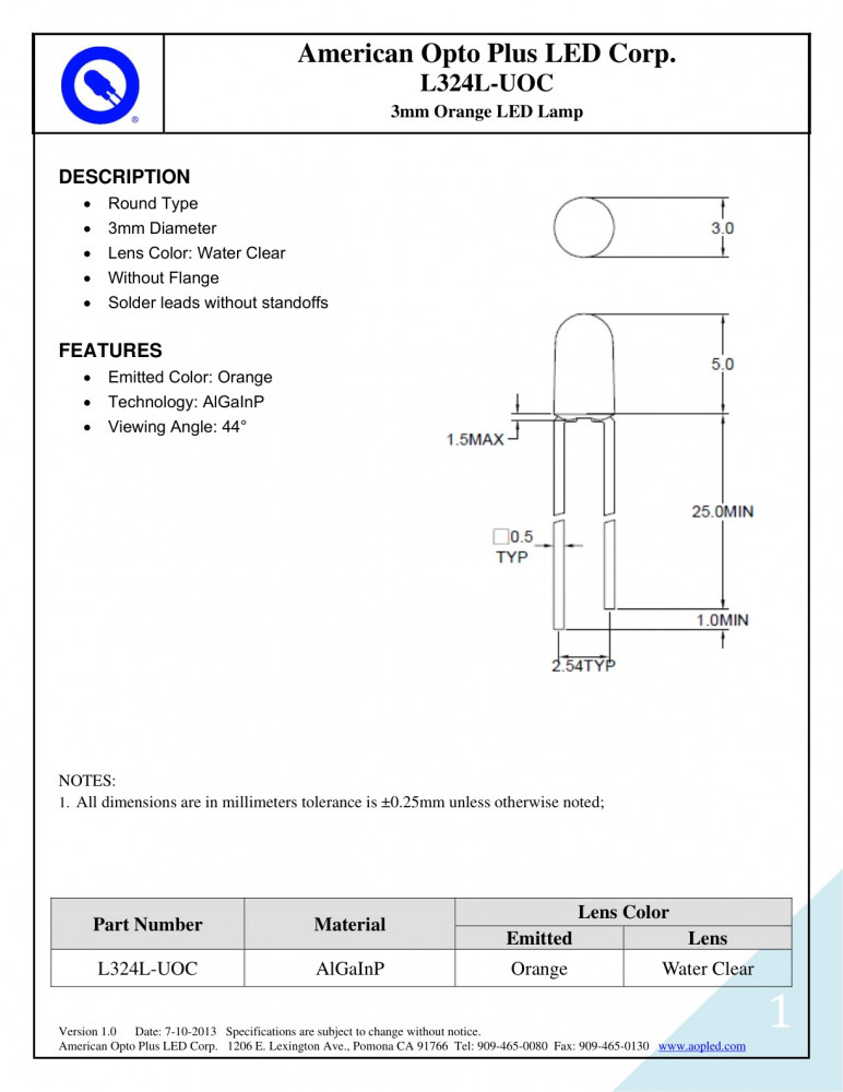 L324L-UOC datasheet page 1