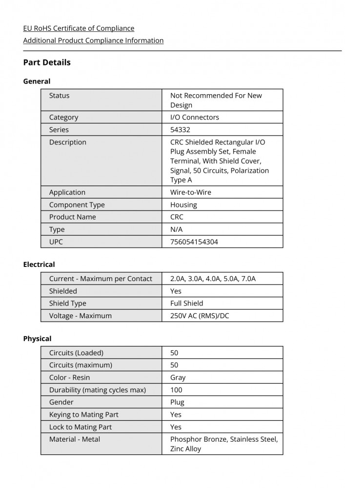 MOLEX 543325002 technical document image 2