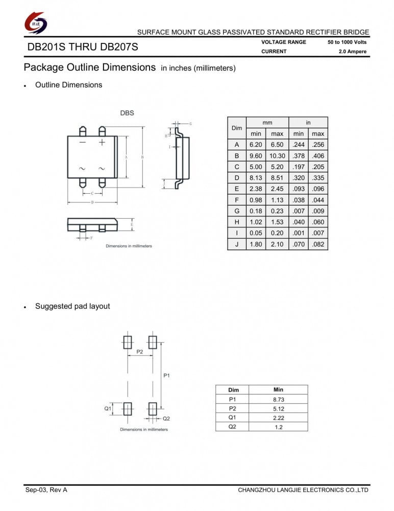 DB207S datasheet page 3
