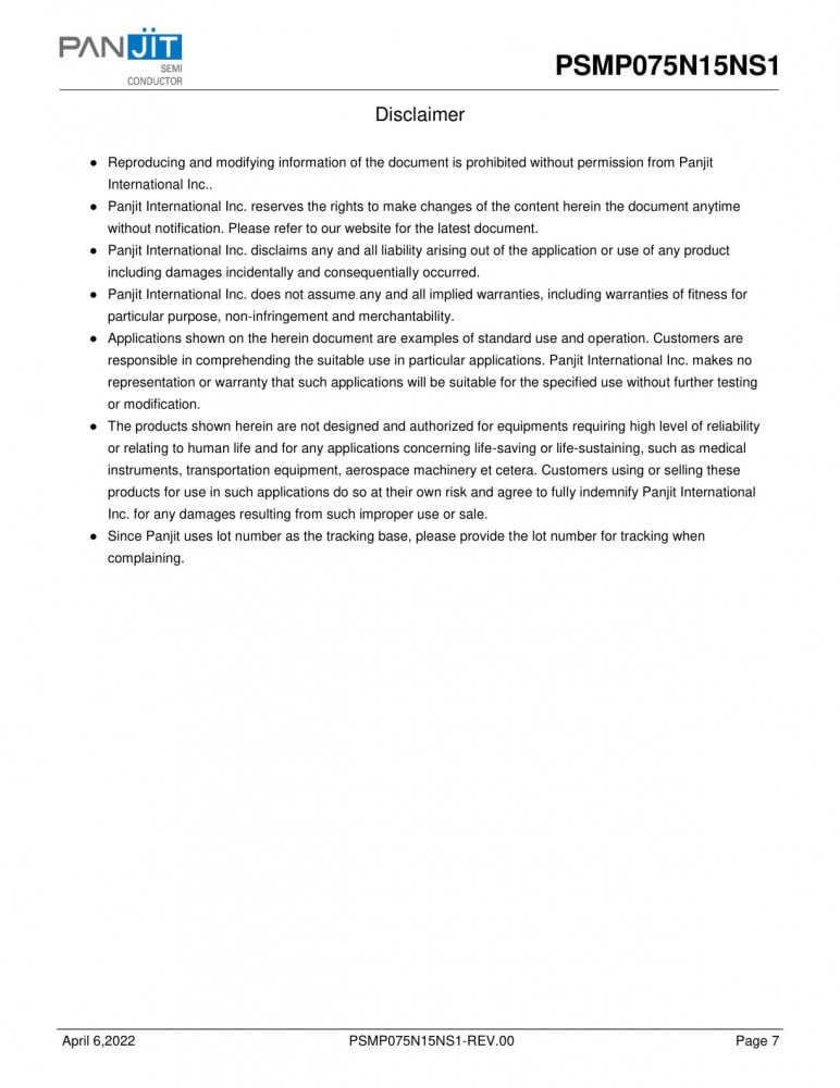 PSMP075N15NS1 datasheet page 7