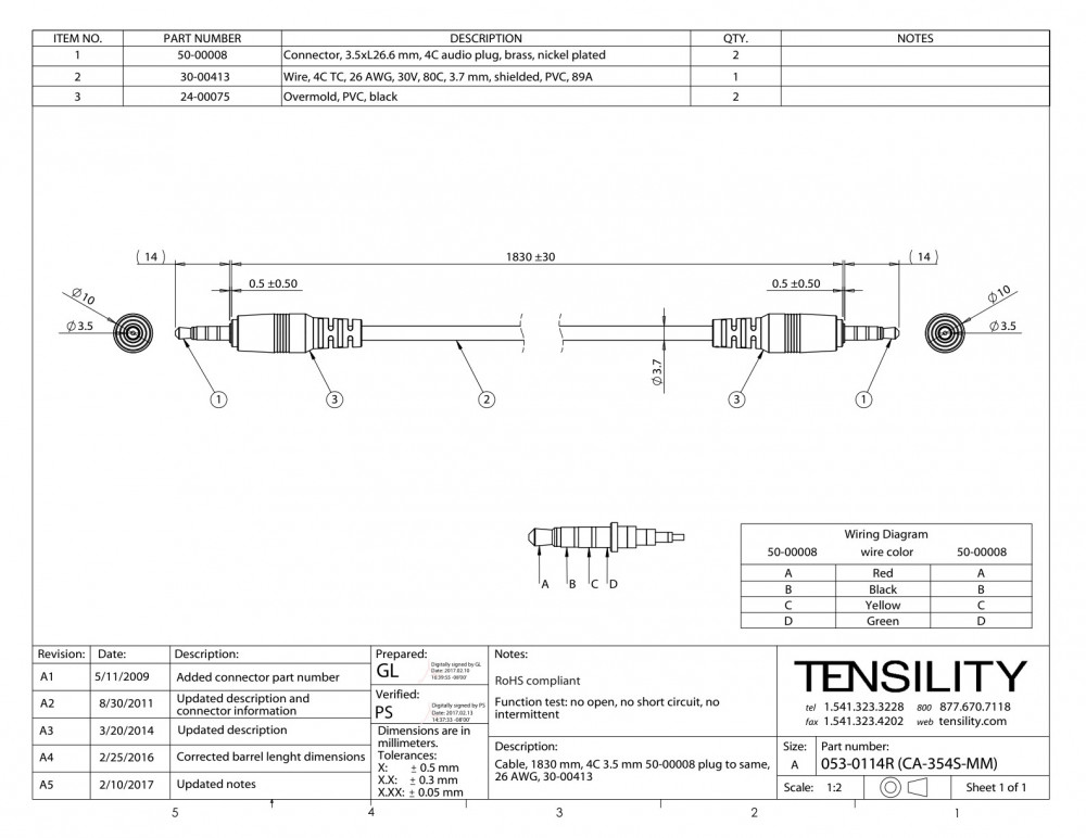 Tensility 053-0114R product drawing