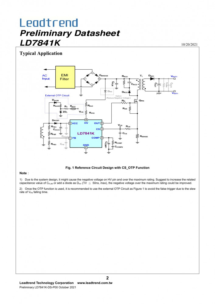 LD7841KGS datasheet page 2
