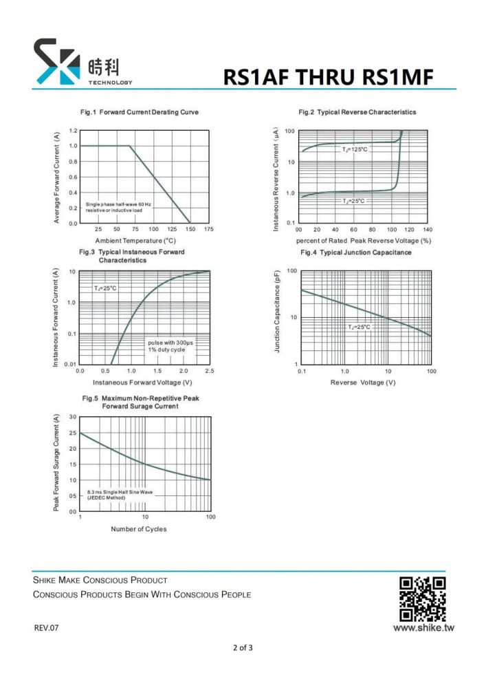 RS1AF datasheet page 2