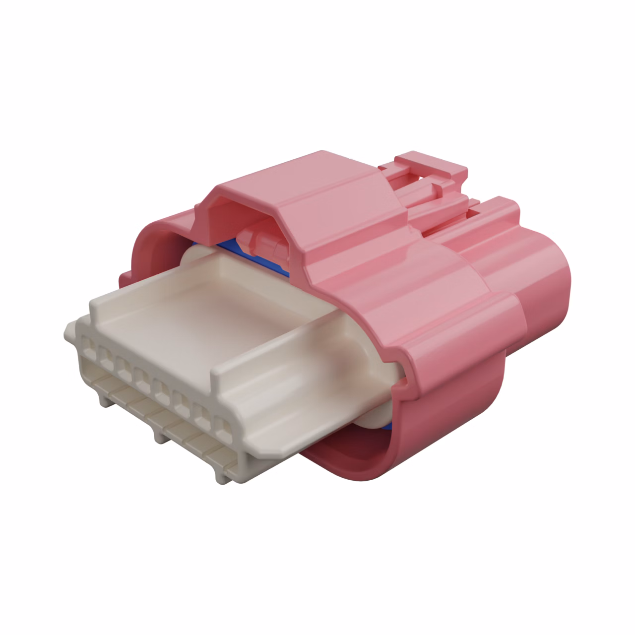Squba Sealed Receptacle Assembly, 1.80mm Pitch, Single Row, 8 Circuits, Pink for sale