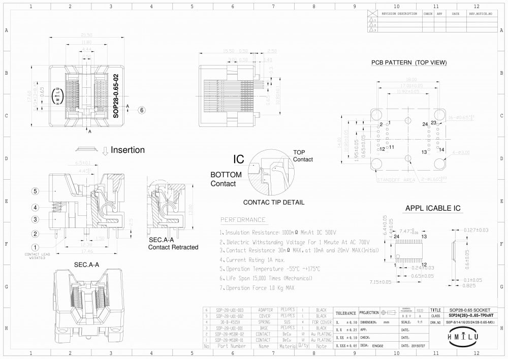 HMILU ssop24(28)-0.65 technical document preview