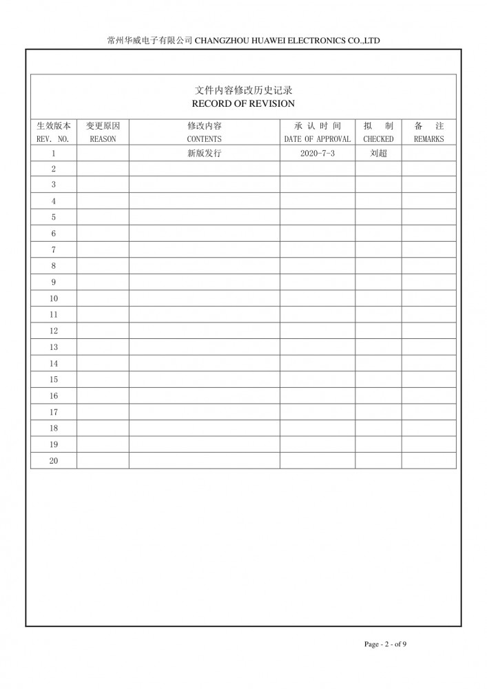 KM series datasheet page 1