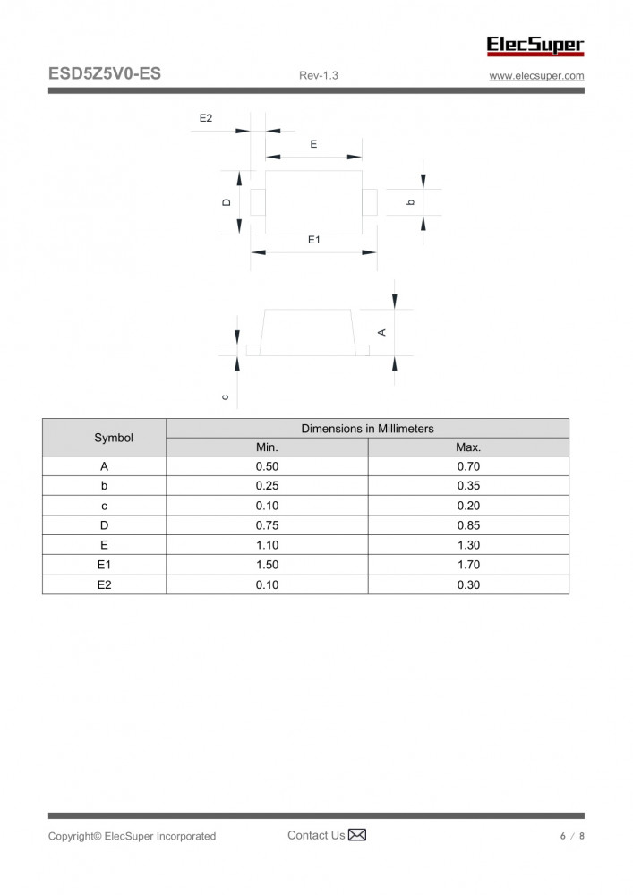 ESD5Z5V0-ES datasheet page 6