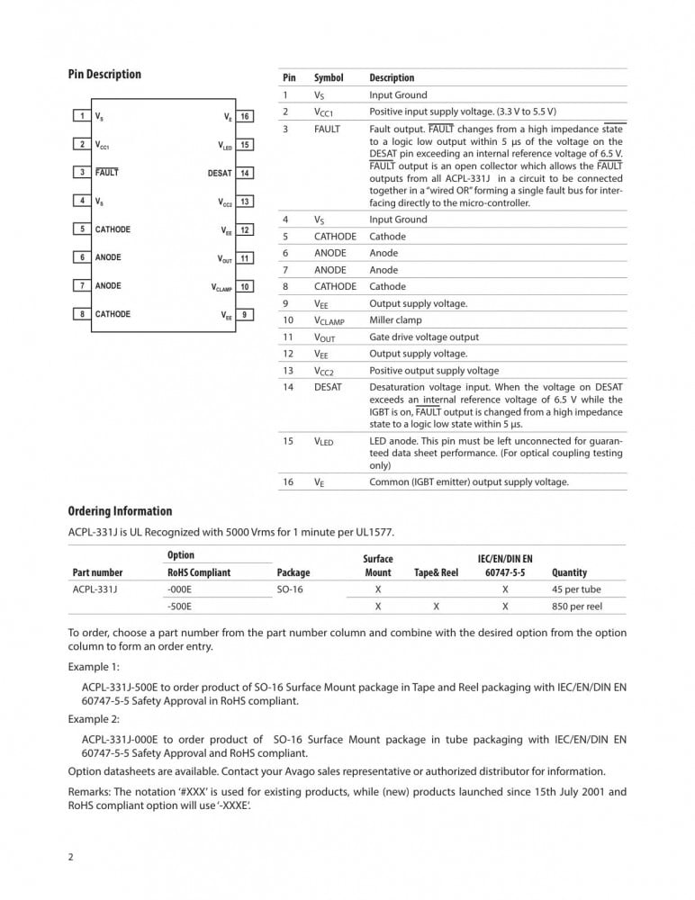 ACPL-331J-500E datasheet page 2