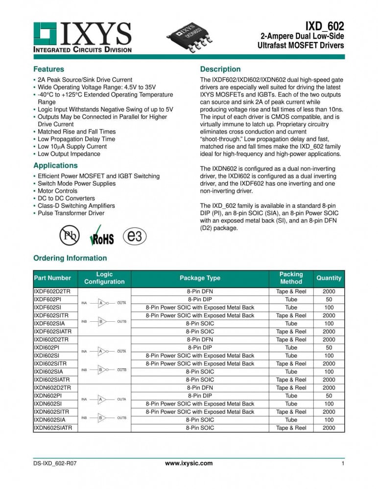 IXDN602SIATR datasheet page 1