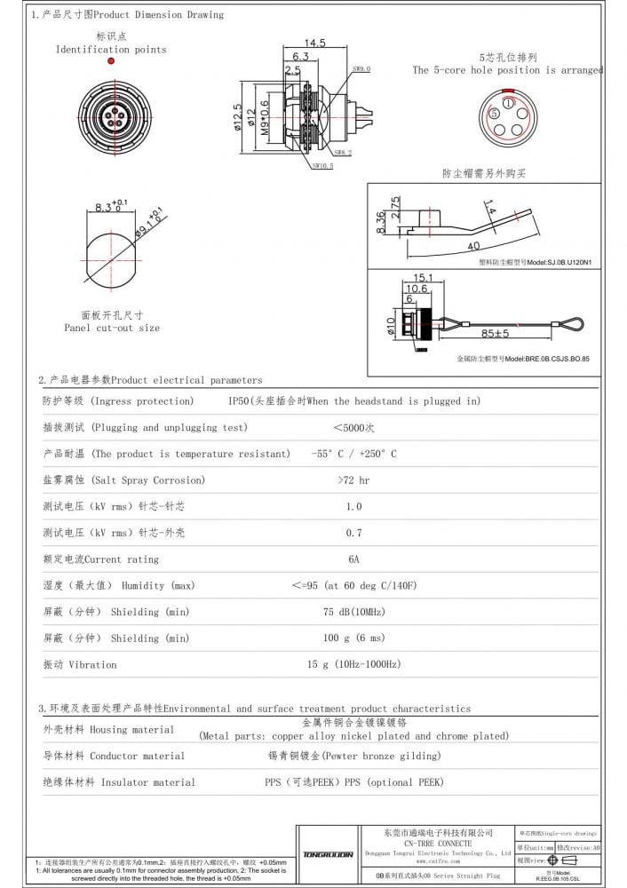 LICQ R.EEG.0B.105.CSL product technical document