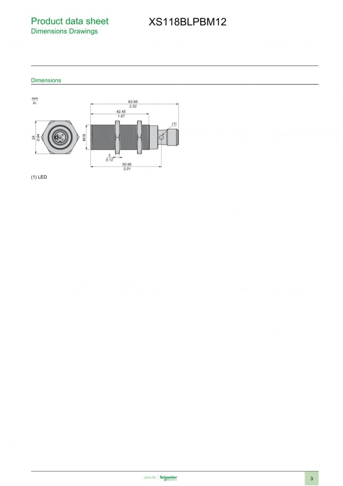 XS118BLPBM12 product documentation page 3