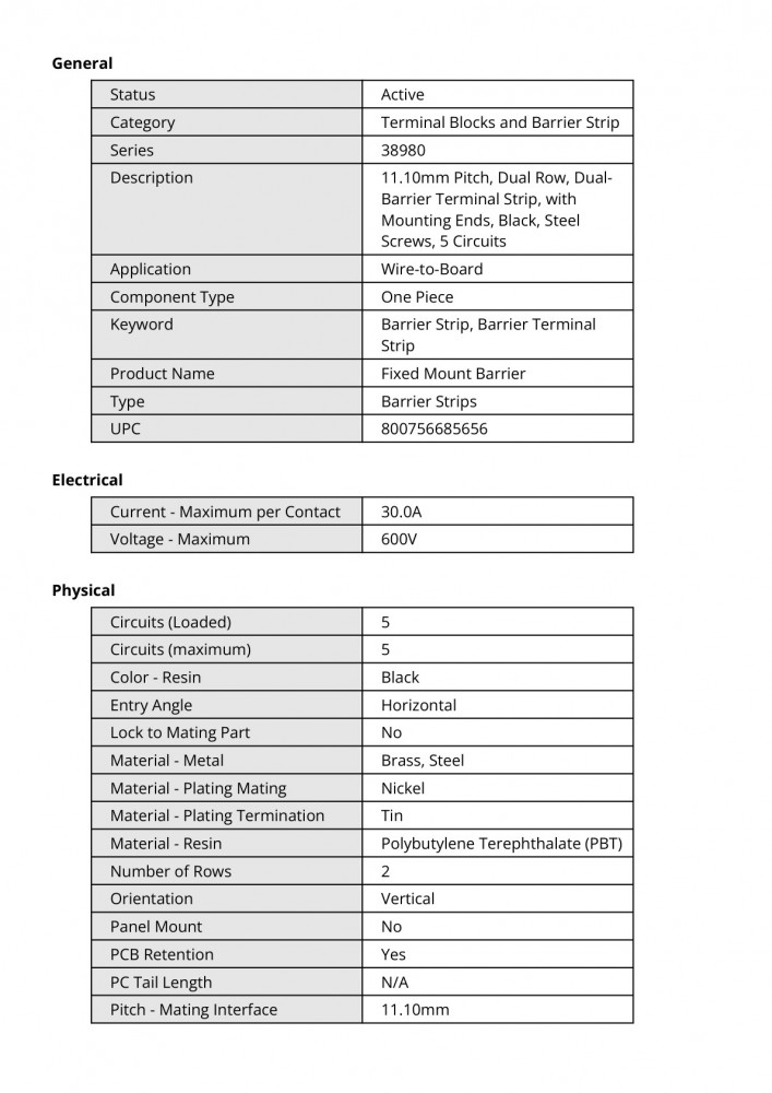 MOLEX 389801005 product documentation image 2