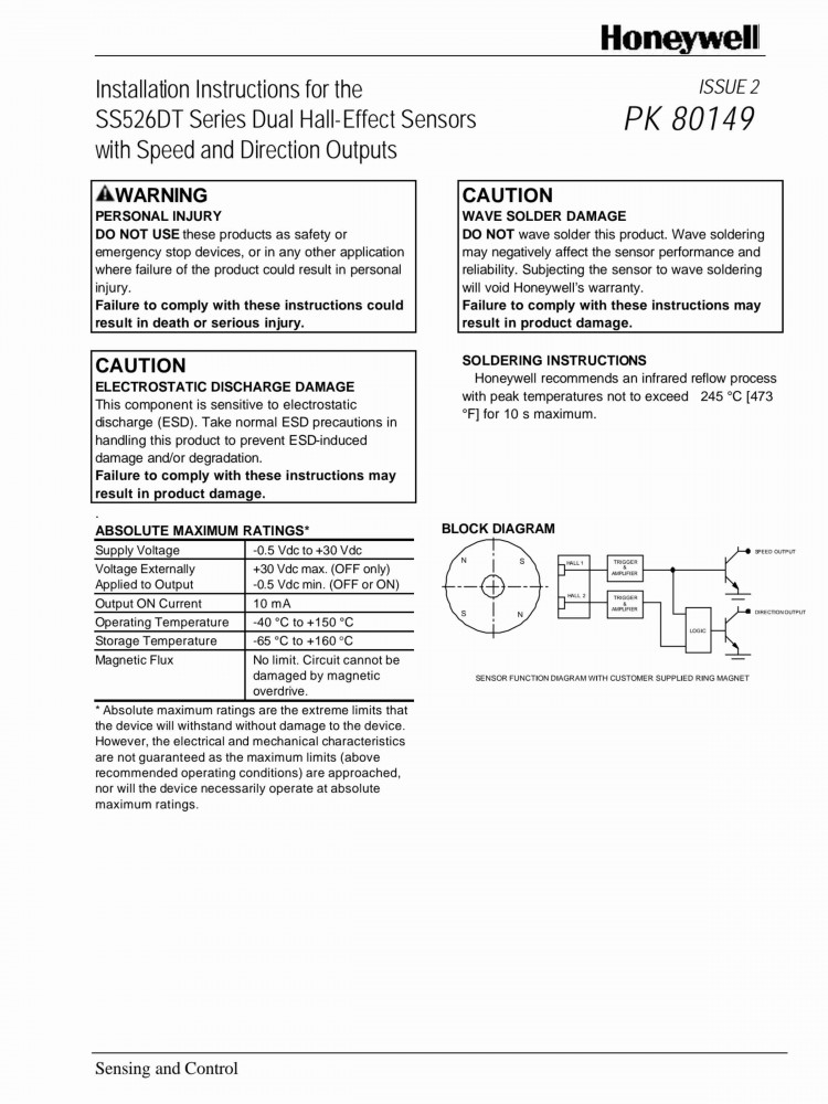 SS526GT technical document page 1
