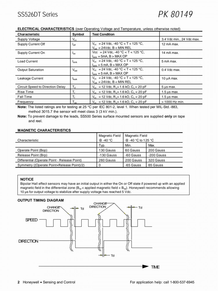 SS526GT technical document page 2