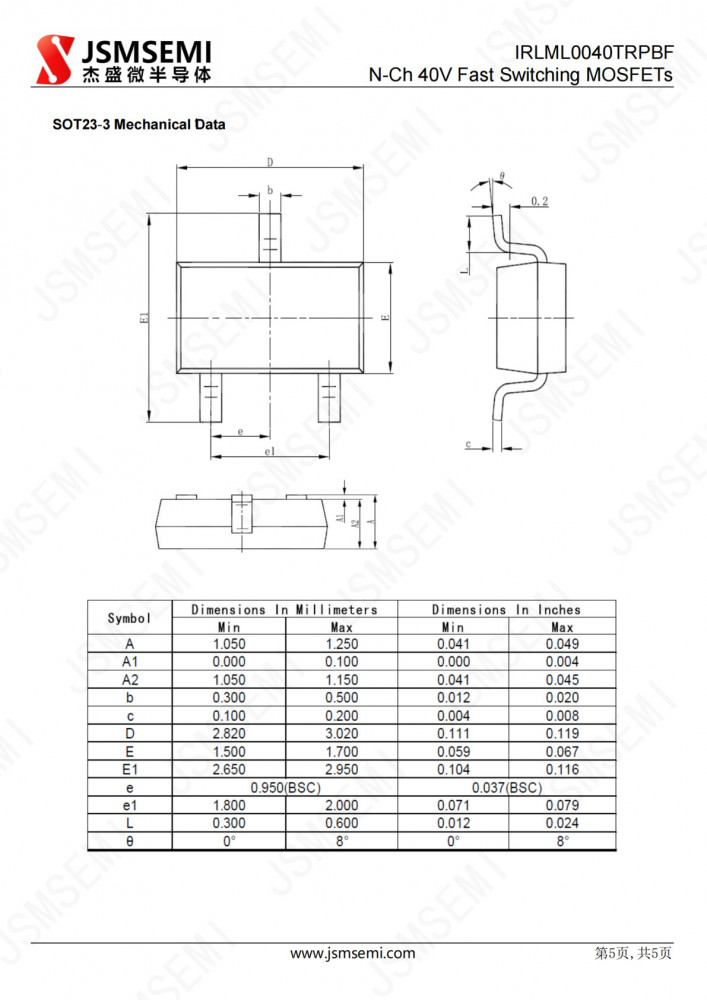 IRLML0040TRPBF-JSM datasheet page 5