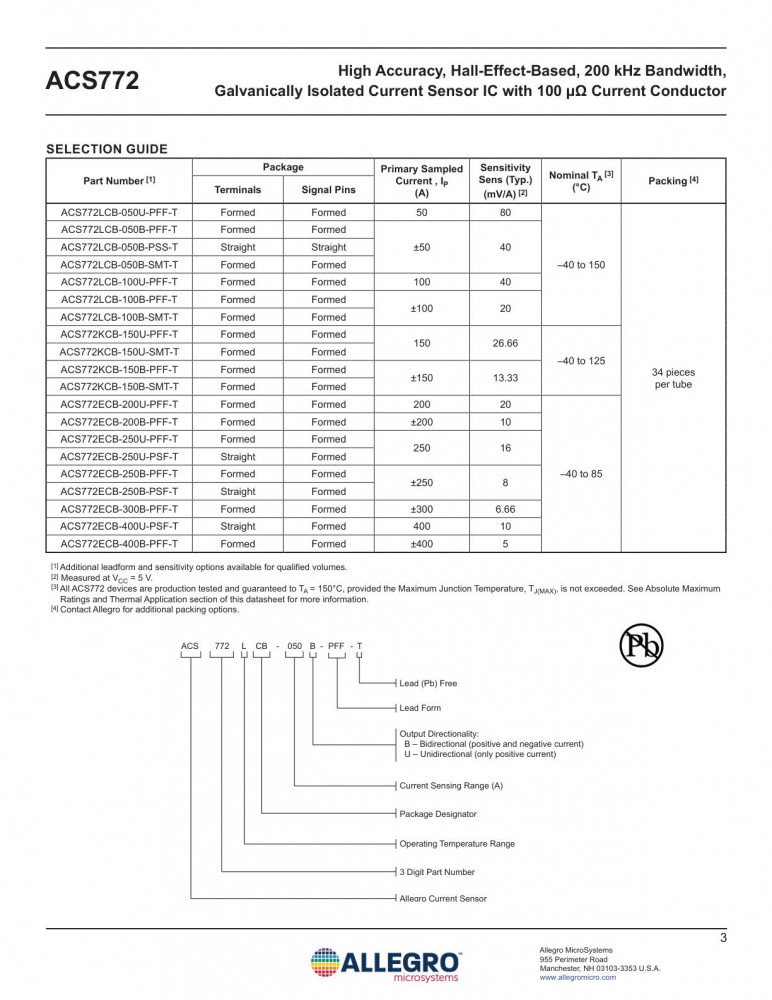 ACS772 datasheet page 3