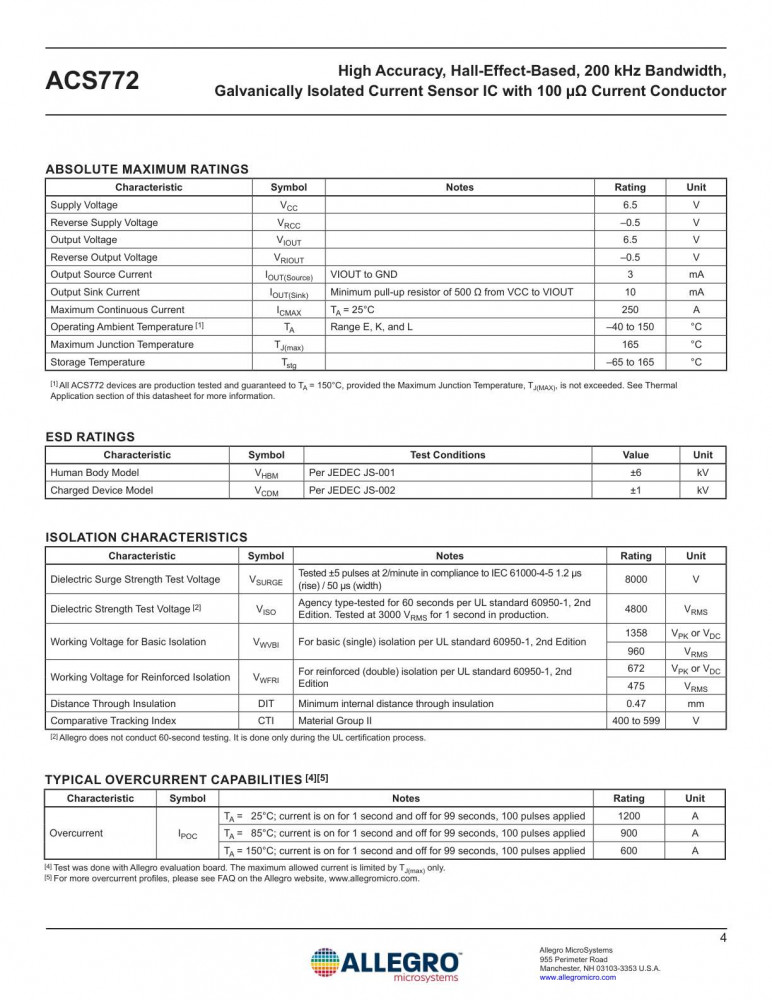 ACS772 datasheet page 4