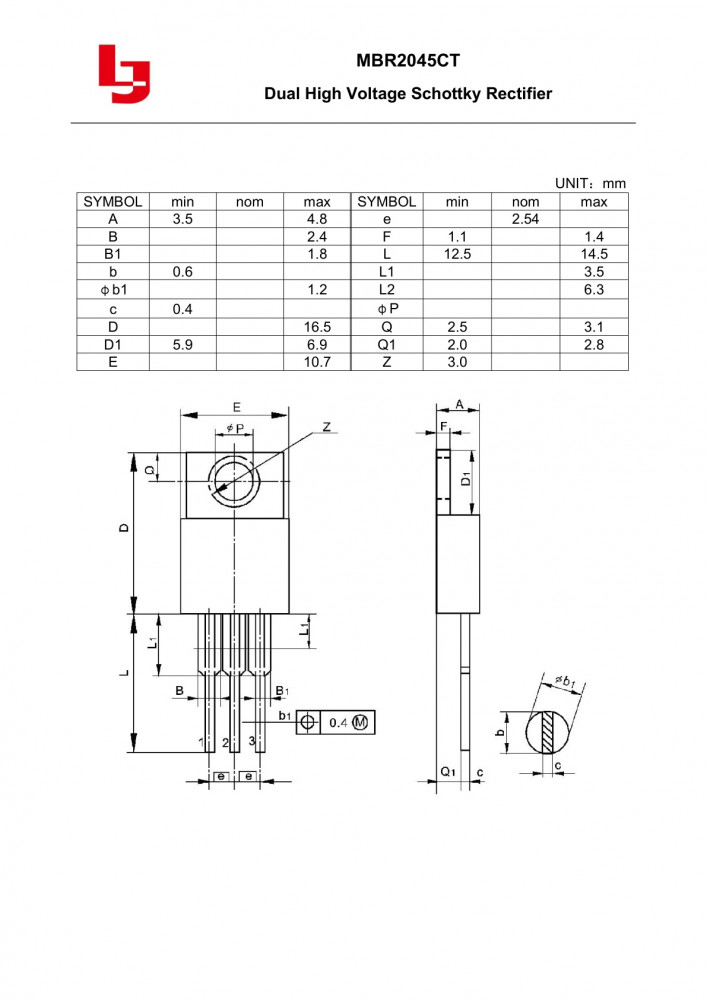 MBR2045CT datasheet page 3