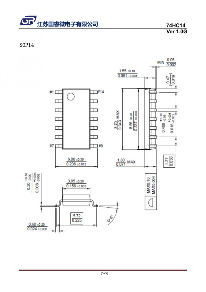 74HC14S datasheet page 5