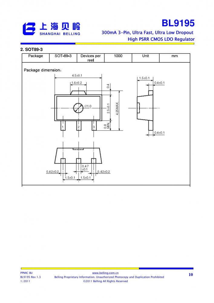 BL9195 datasheet page 10