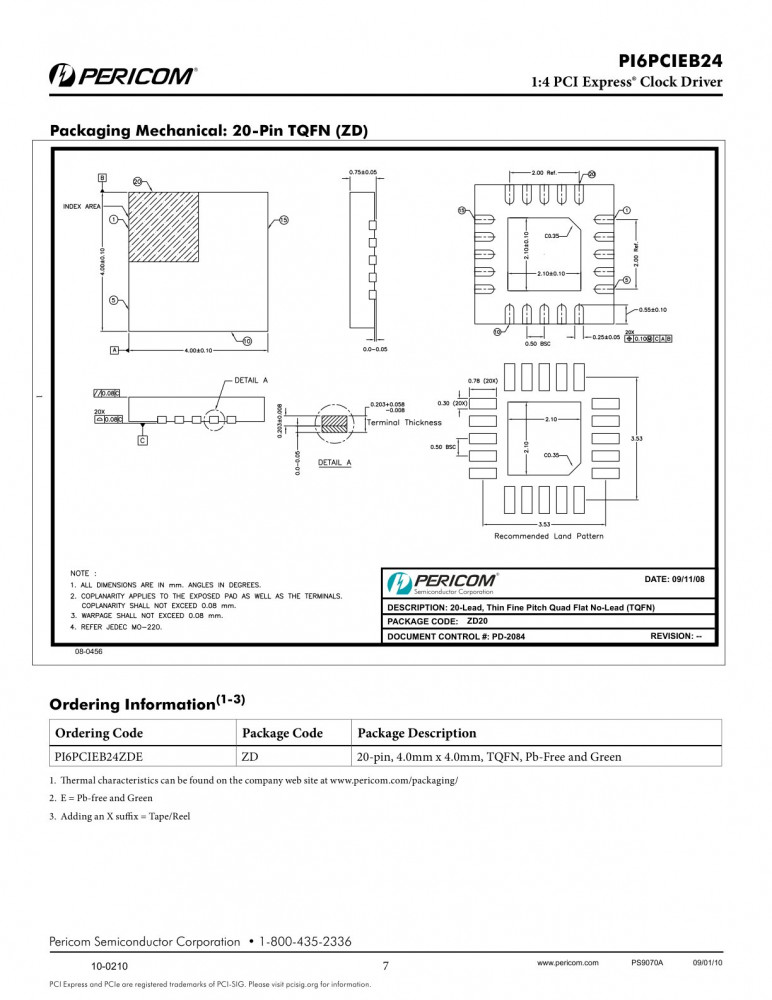 PI6PCIEB24ZDEX datasheet page 7