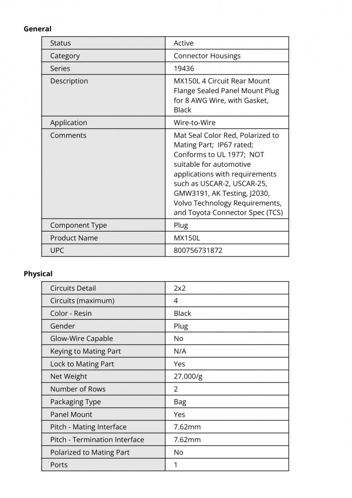 MOLEX 194360412 technical document image 2
