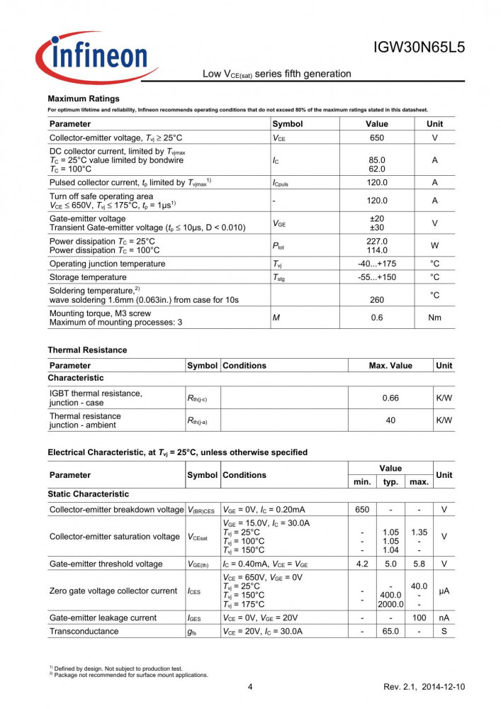 IGW30N65L5 datasheet page 4