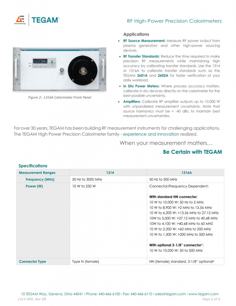 1314 RF calorimeter technical document page 2