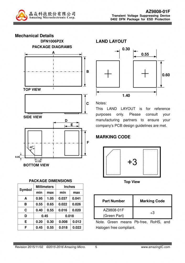 AZ9808-01F datasheet page 5