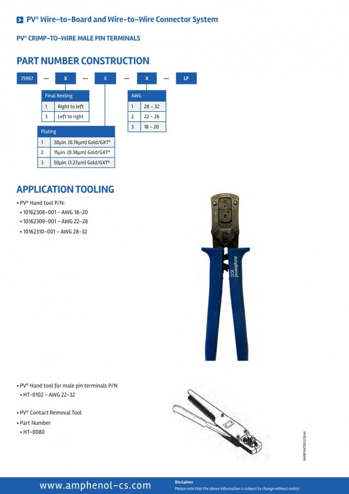 Amphenol PV connector technical document page 5