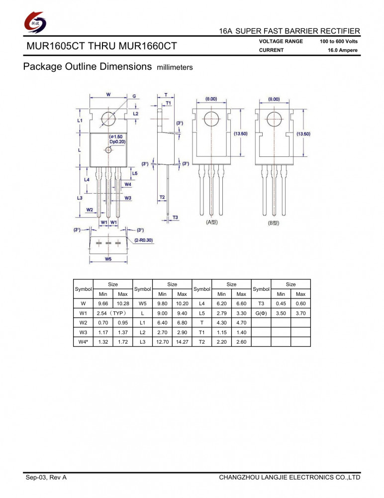 MUR1660CT datasheet page 3
